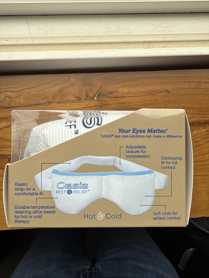 OASIS Eye Mask Rest & Relief Hot & Cold Therapy Relief For Dry Eye ...