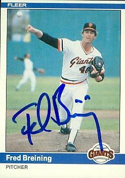 Fred Breining autographed Baseball Card (San Francisco Giants) 1984 ...