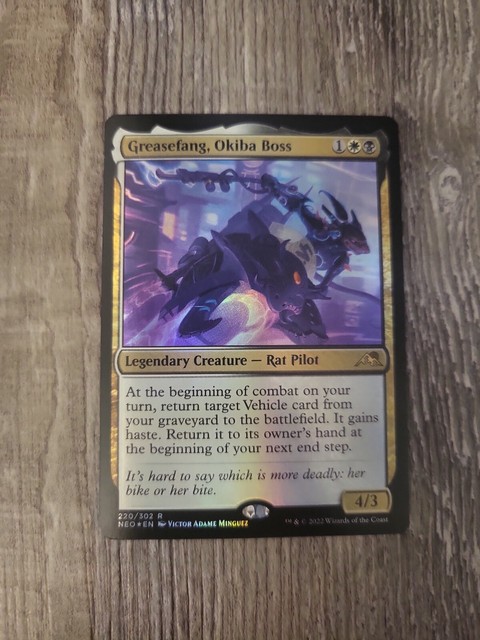 MTG Greasefang, Okiba Boss Kamigawa: Neon Dynasty 220/302 Foil Rare for ...