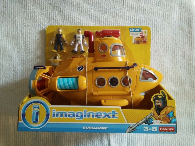 Fisher Imaginext Yellow Submarine Ocean Sea Rescue N8270 Retired 2008 ...
