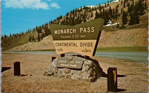 Marker at the Summit of Monarch Pass CO Postcard PC556 | eBay