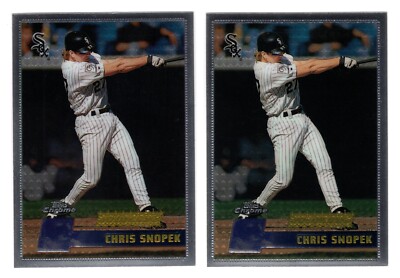 (2) 1996 TOPPS CHROME CHRIS SNOPEK CARD #137 LOT **NM-MT** CHICAGO ...