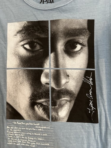 NWOT. Men’s Small Light Blue Tupac Graphic Tee | eBay