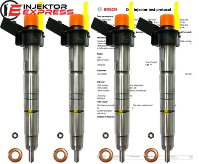 4X 0445116001 Bosch Einspritzdüse Injektor BMW E81 120d E90 520d ...