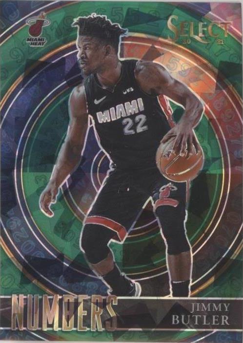 2020-21 Panini Select - Select Numbers Jimmy Butler #35 Green Prizm for ...