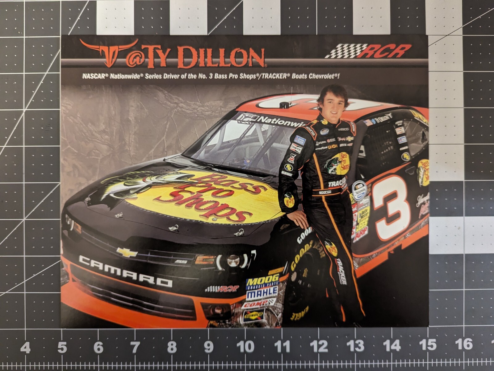 2014 Ty Dillon #3 Bass Pro Shops Chevrolet Camaro 10" x 8" Hero Card | eBay