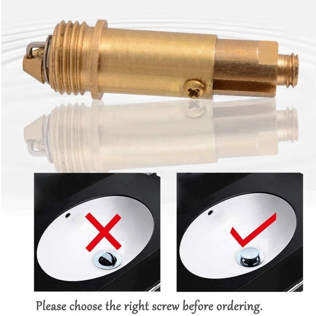 2x Easy Pop Up Click Clack Basin Sink Bath Waste Plug Replacement Bolt ...