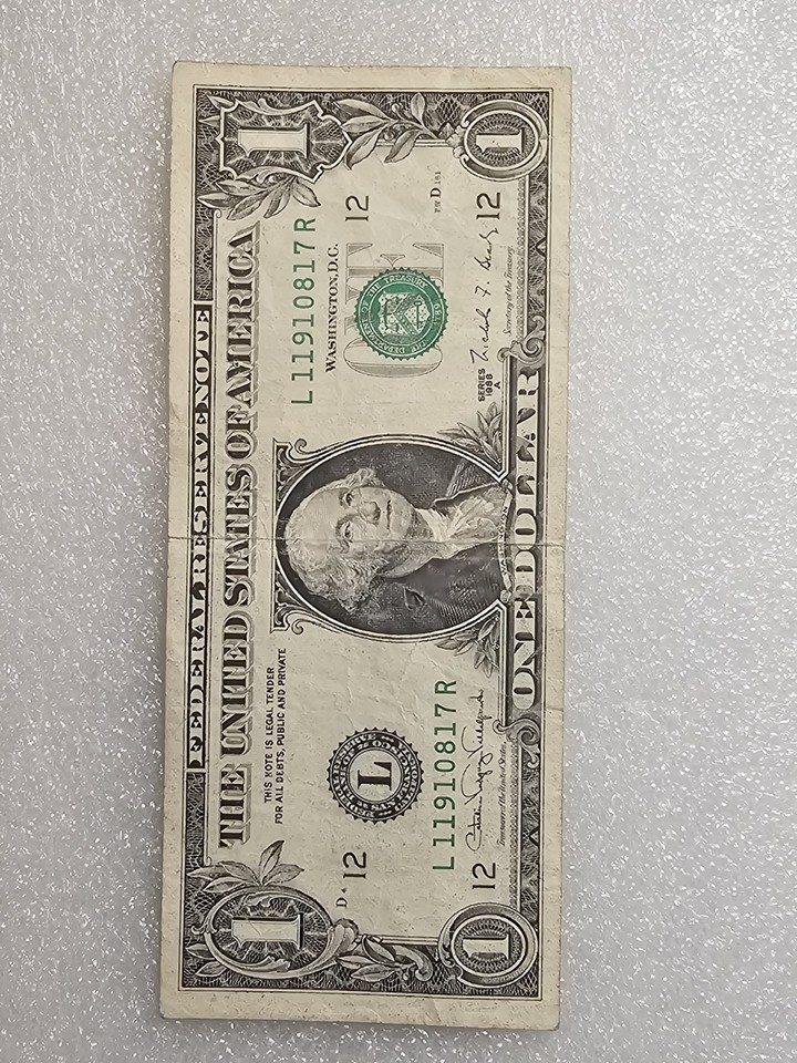 LOT OF (10) 1988A - 1995 $1 dollar FANCY VINTAGE NOTES - WEB PRESS NOTE ...