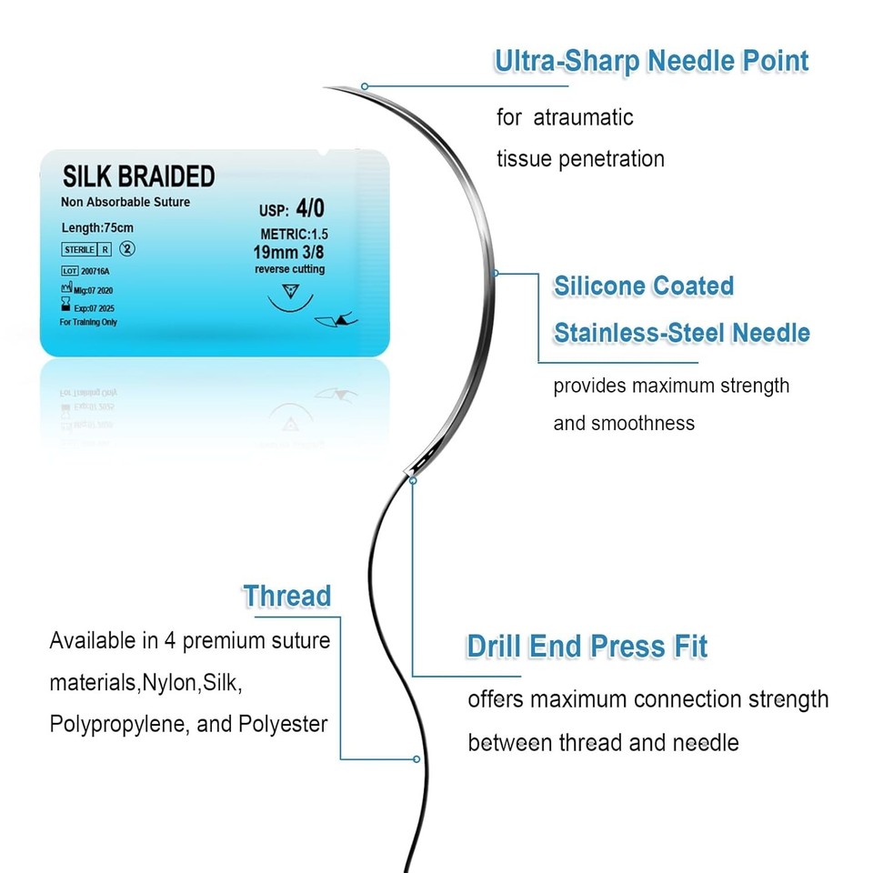Practice Kit for Medical Students, Silicone Pad Surgery Wounds Closure ...