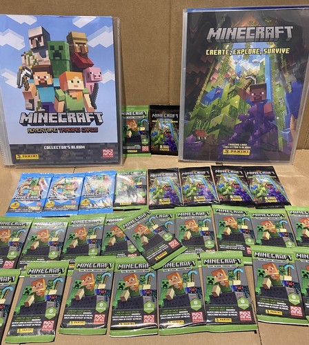 Panini Minecraft Adventure / Time To Mine Trading Cards 28 Packs 2 ...
