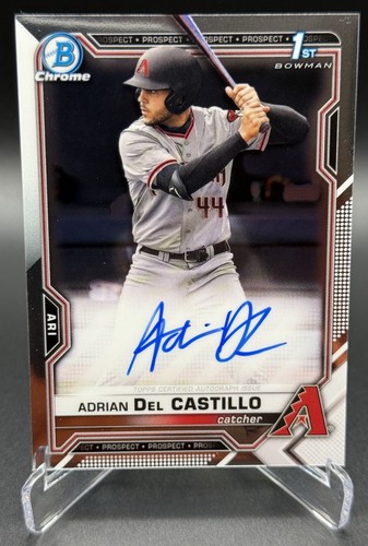 2021 Bowman Draft Adrian Del Castillo 1st Chrome RC Auto On Card ...