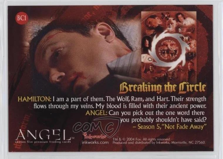 2004 Inkworks Angel Season 5 Breaking the Circle Breaking the Circle #BC1 6f8 | eBay