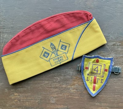 WW2 US Signal Corps L-I-F-E 47 Overseas Cap & Armband Colors Bearers | eBay