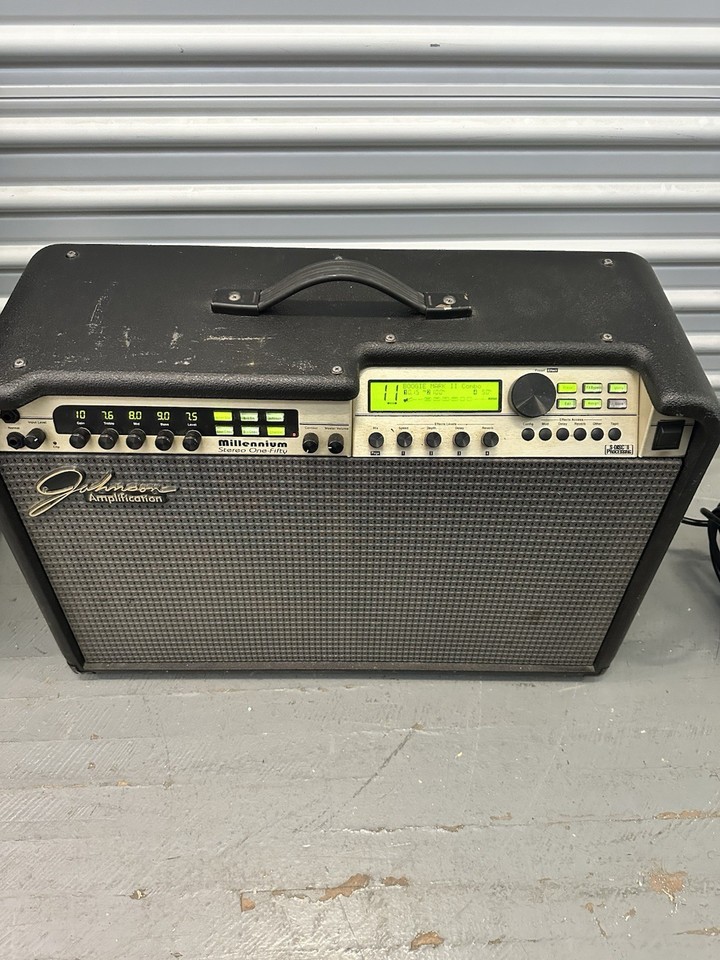 Johnson Millennium Stereo 150 250 Amplification Speaker With J-12 Pedal ...