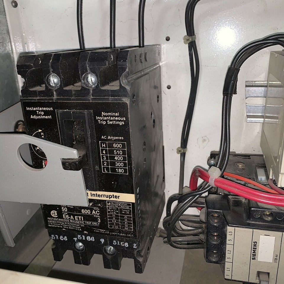 Siemens Mcc Bucket, Type FVNR, 20HP, 600V, 60HZ, 3PH, 50A Breaker | eBay