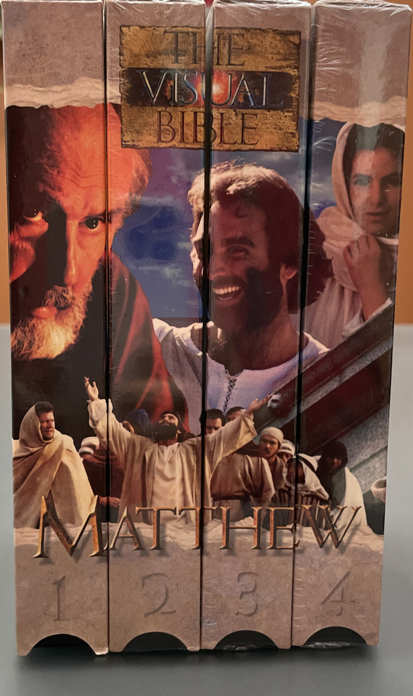 SET OF 4 THE VISUAL BIBLE Matthew VHS Movies Video Tapes NIV Word for ...
