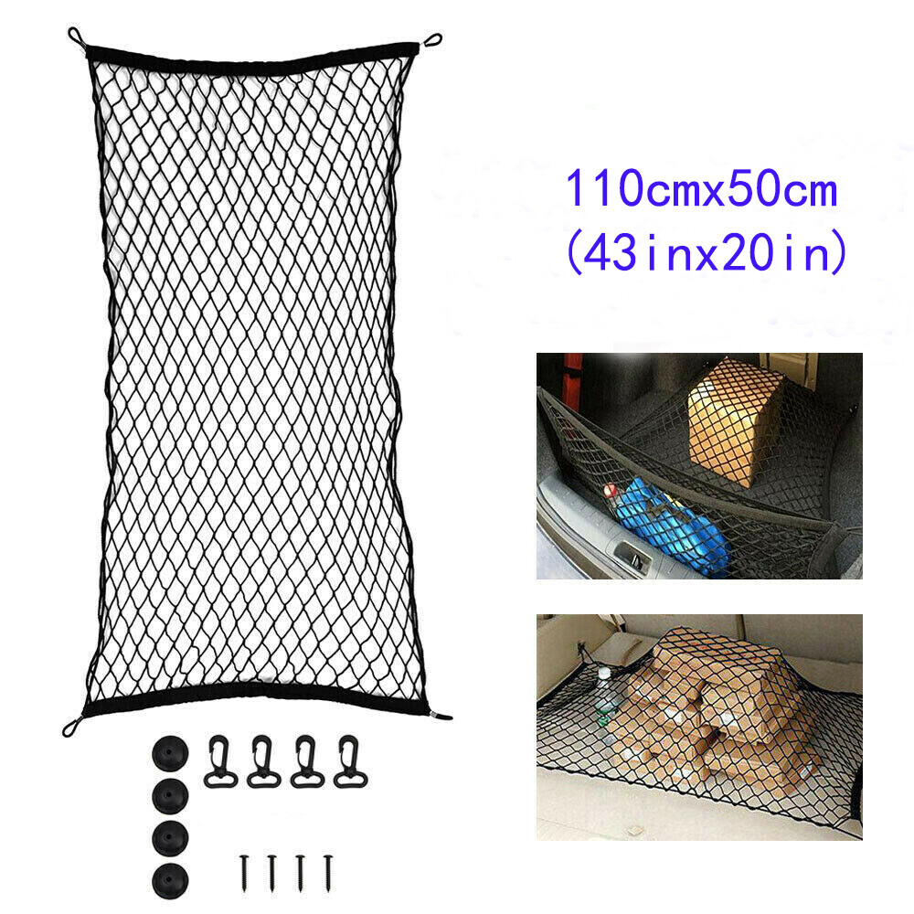 Elastic Floor Car Boot Net Cargo Storage Organiser Mesh Netting Van SUV ...