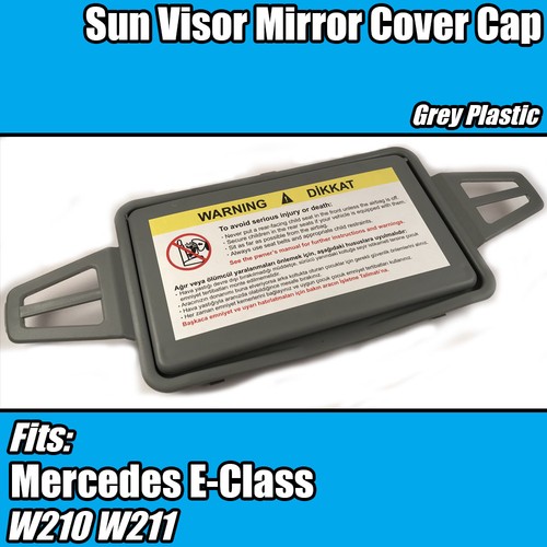 1x Sun Visor Shade Mirror Grey Cover Flip Cap For Mercedes E-Class W210 ...