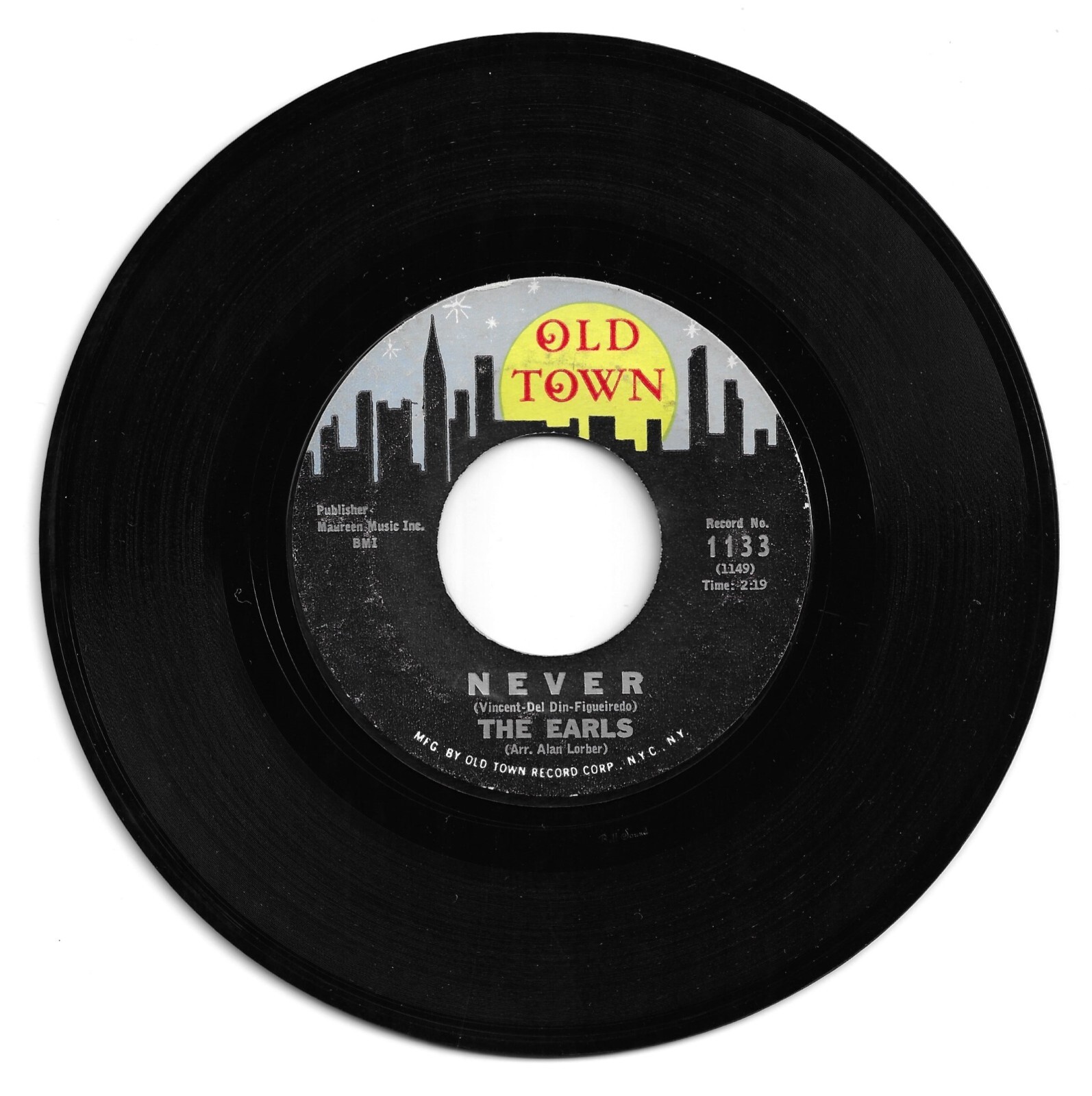 DOO WOP 45 THE EARLS NEVER ON OLD TOWN VG+ 2ND PRESS | eBay