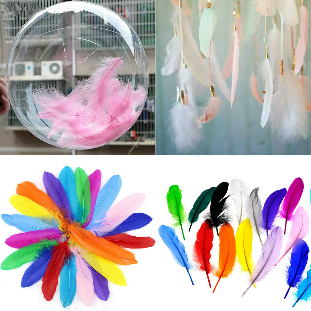Natural Goose Feather Craft Colorful Party Decorations DIY Home | eBay