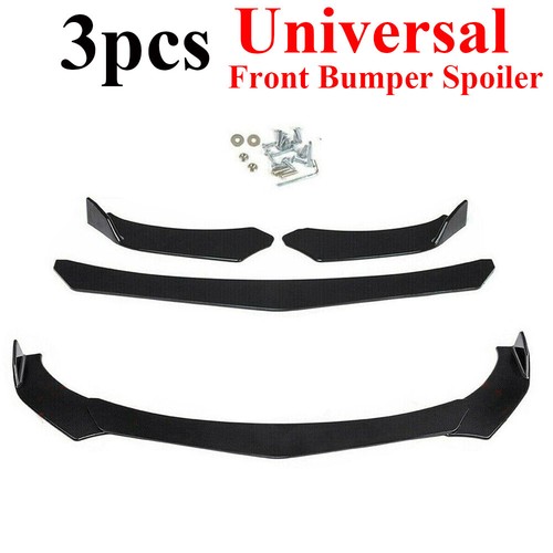 3pcs Car Universal Car Front Bumper Lip Body Splitter Kit Spoiler Chin ...