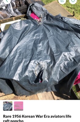 1956 Korean War Aviators Life Raft Poncho | eBay