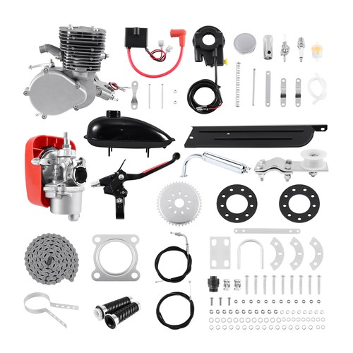 110cc 2-Stroke Bicycle Motor Kit Bike Motorized Petrol Gas Engine Full ...