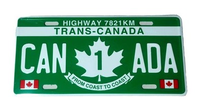 Trans-Canada Highway 1 Route Marker Embossed Aluminum Road Sign 8 in x ...