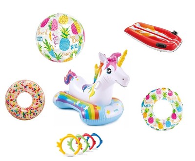 Inflatable Swim Pool Floats Swimming Ride On Water Beach Toys Lilo Kids ...