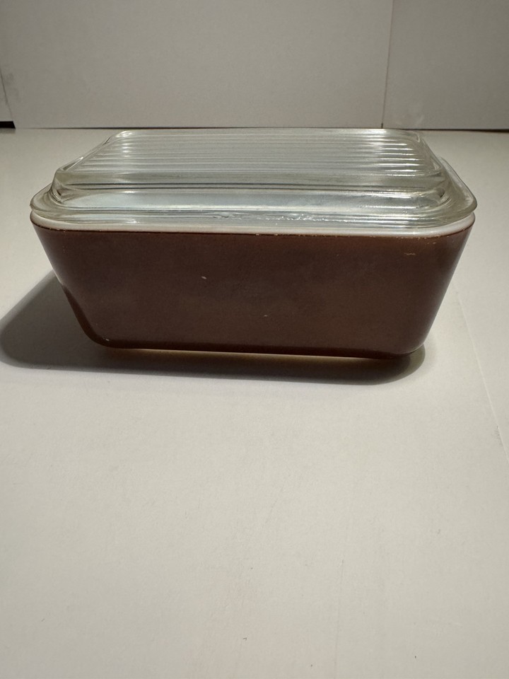 Vintage Pyrex 0502 BROWN 1 1/2 PT Refrigerator Ovenware Dish w/t Lid | eBay