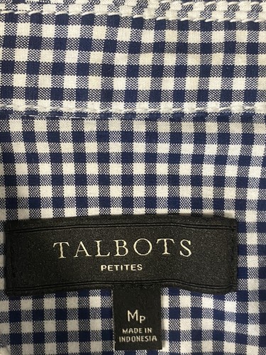 Talbots Cotton Blend Black Checkered Jacket Size M/P | eBay