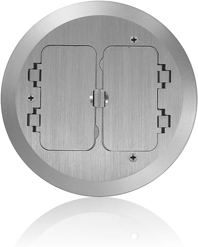 Concrete Floor Box Nickel Plated Cover Plate, 2 Decora Flip Lids, FBC2F ...