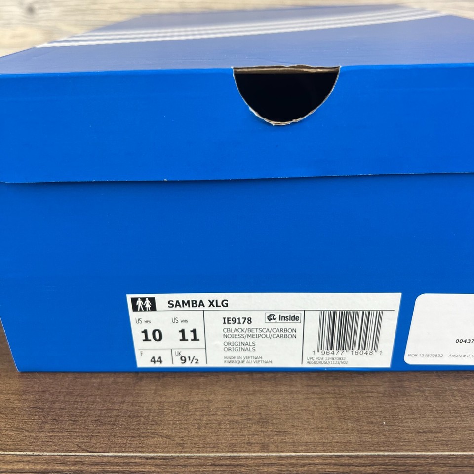 adidas Samba XLG Mens Size 10 Core Black Better Scarlet Carbon IE9178 ...