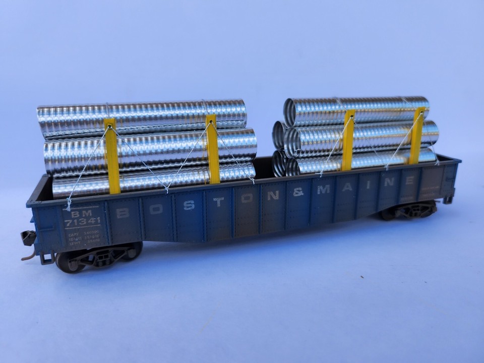 HO Scale Model Railroads & Trains -Culvert Pipe Load_Gondola | eBay