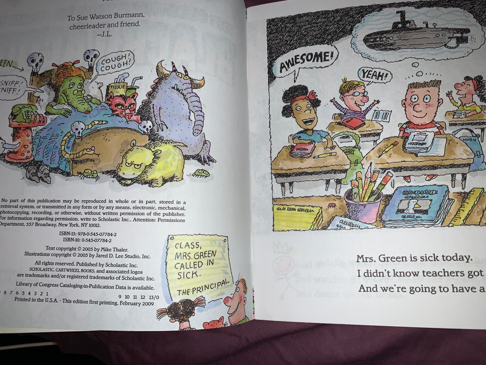 Substitute Teacher from the Black Lagoon by Mike Thaler (2009, Trade ...