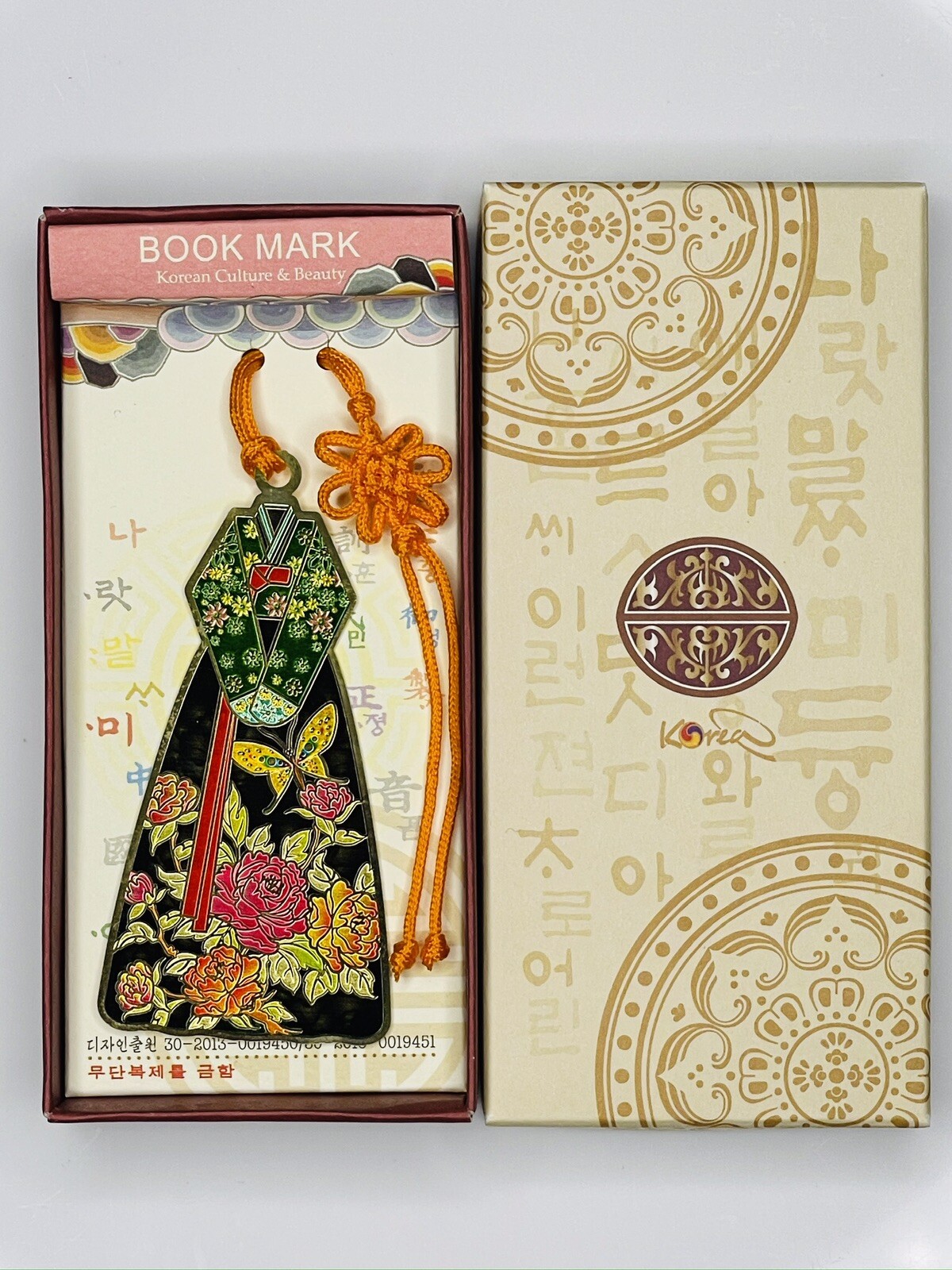 Korean Hanbok Bookmark Souvenir Traditional Royal Garment Gold Plated ...