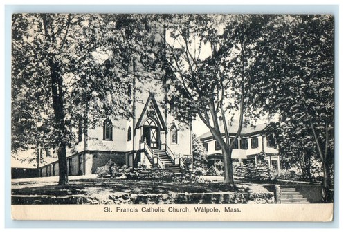 1909 St. Francis Catholic Church Walpole Massachusetts MA Antique ...