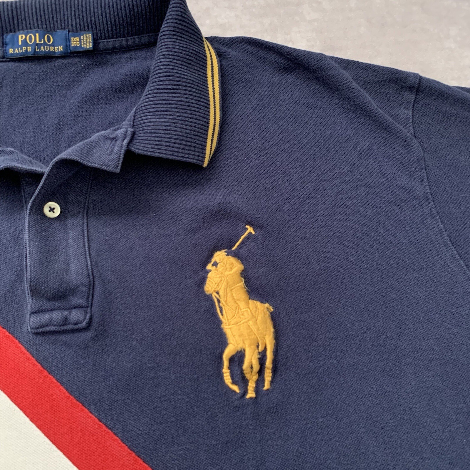 Polo Ralph Lauren Big Pony Polo Shirt Size 3XB Stripe… - Gem