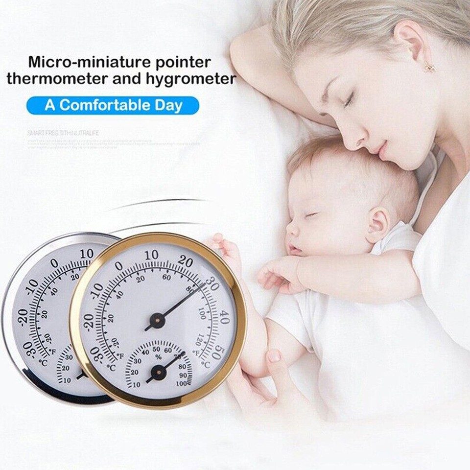 Analog Thermometer Hygrometer Mini Humidity Meter Gauge Temperature ...
