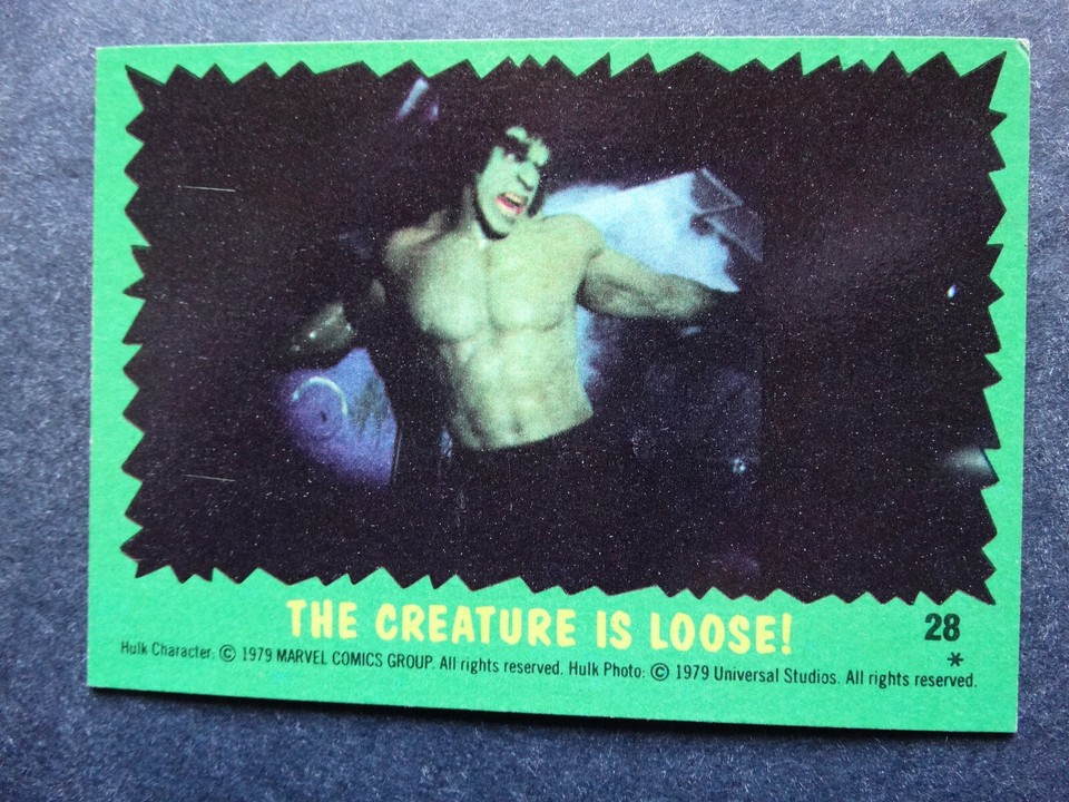 1979 Topps The Incredible Hulk TV Show Card Complete Your Set You U ...
