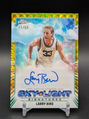 2024-25 Topps Chrome Larry Bird Sky-Light Signatures Gold Geometric ...