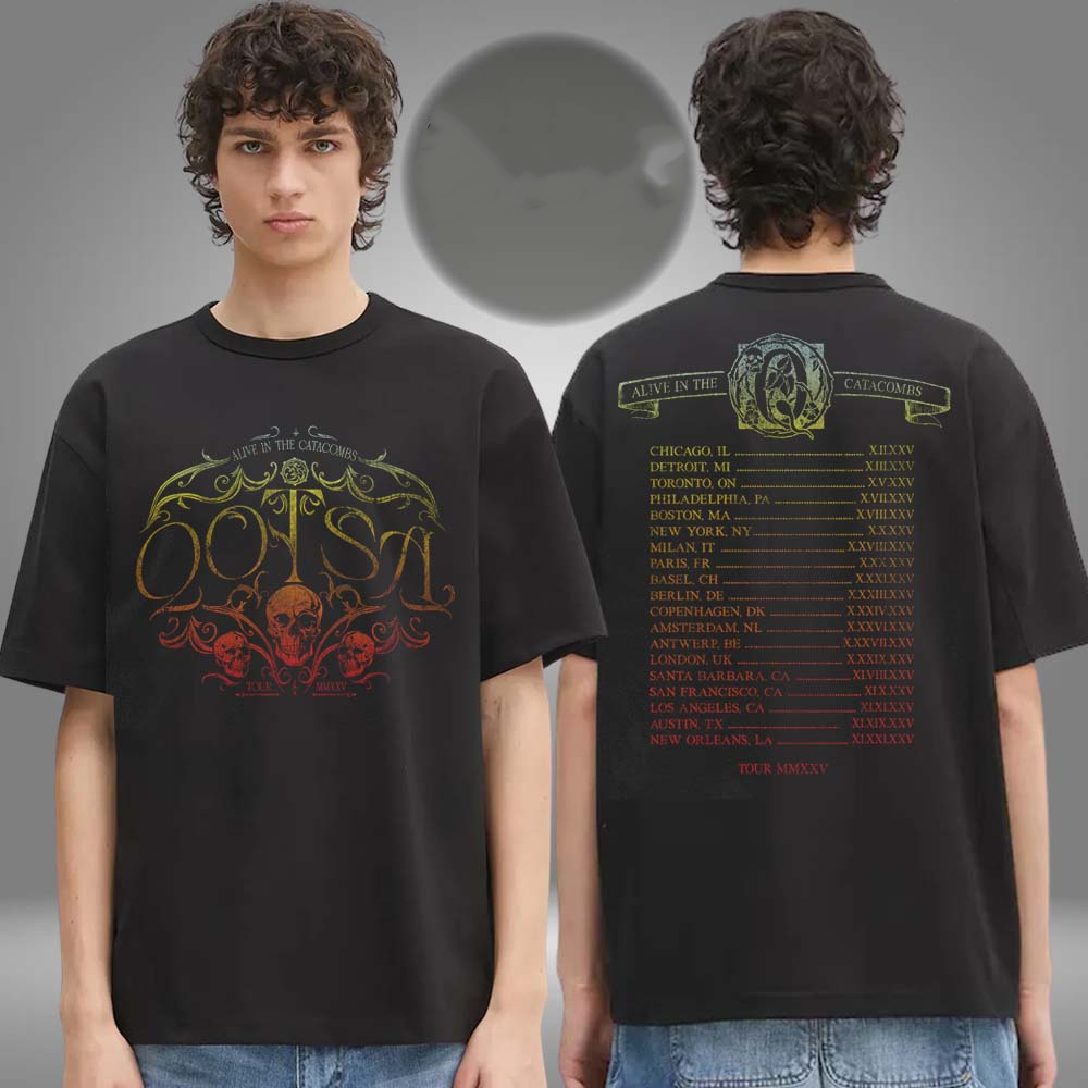 Queens Of The Stone Age Merch Alive In The Catacombs Skull Tour Reprint ...