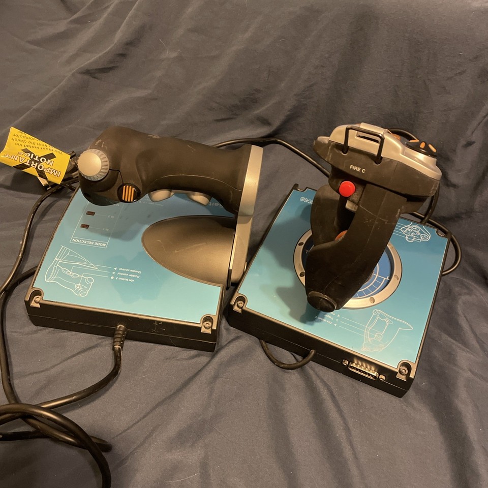 Saitek X45 Flight Control J24C Flight Stick &Throttle Joy Controller ...