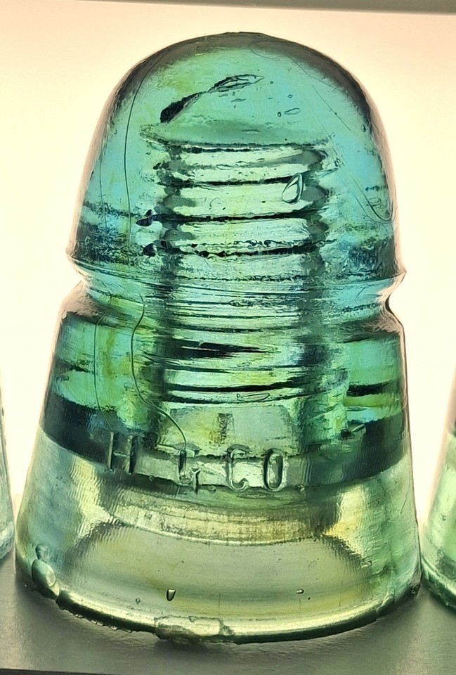 H.G.CO. glass insulator, Incredible collection of 6 pieces. Best I've ...