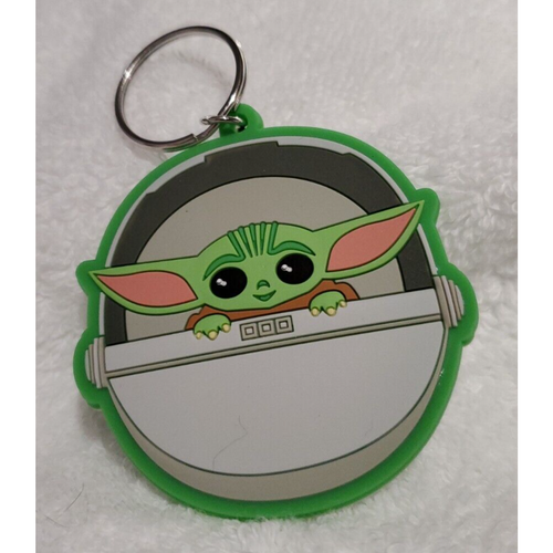 Star Wars Mandalorian The Child Baby Yoda Keychain Key Fob Chain Ring ...