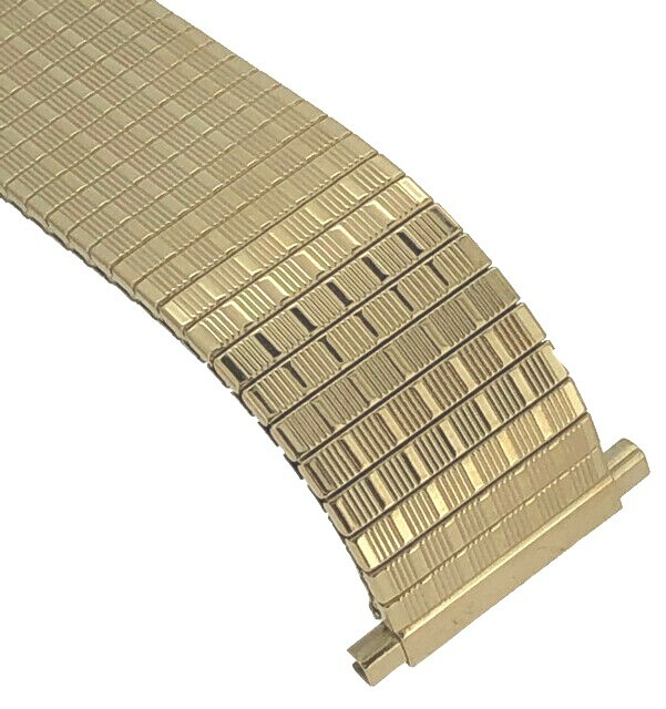 Gents Metal Gold Tone Expanding Bracelet Watch Strap 17mm 18mm 19mm ...