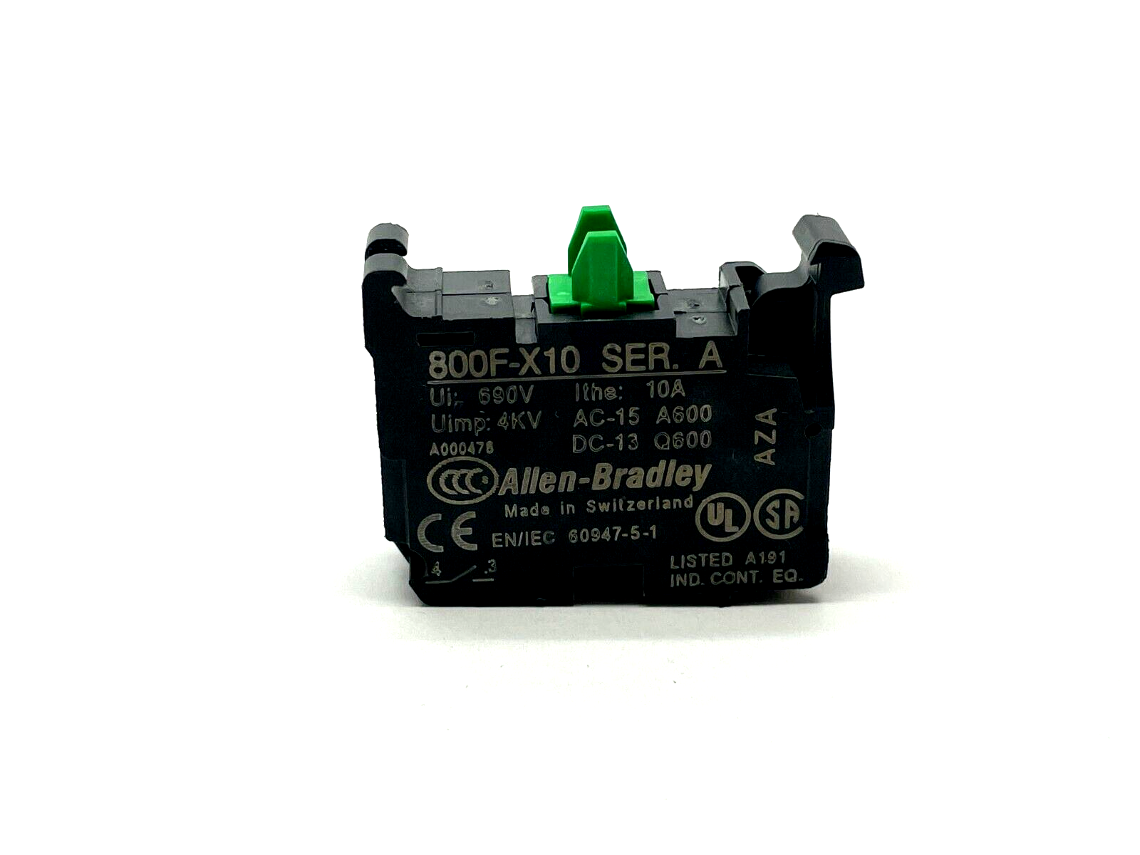 Allen Bradley 800F-X10 Ser. A Contact Block 600V 10A LOT OF 5 | eBay