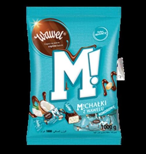 WAWEL CUKIERKI MICHALKI KOKOSOWE 1KG - CHOCOLATE COATED COCONUT CANDIES ...