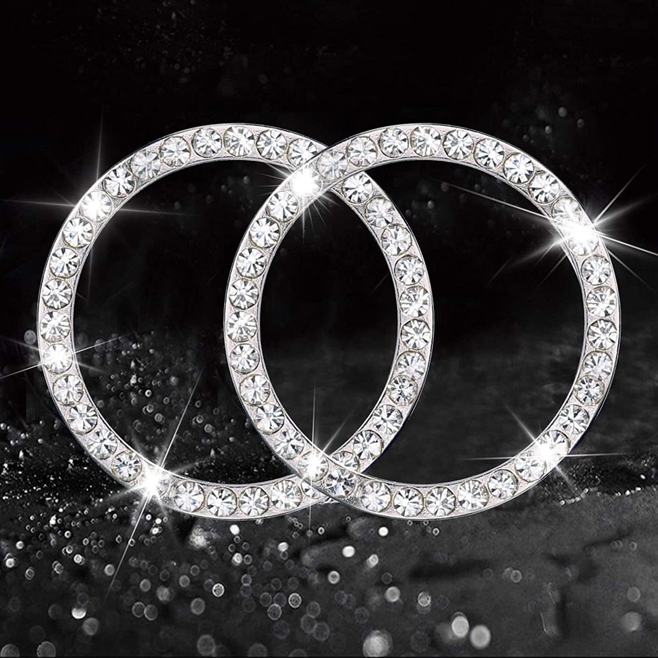 Auto Start Button Bling Car Decor Crystal Rhinestone Car Bling Ring ...