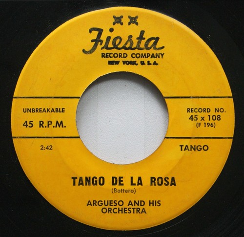 Jazz 45 Argueso And His Orchestra - Tango De La Rosa / A Media Luz On ...